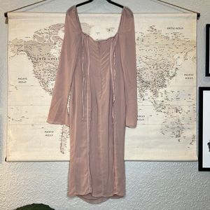 House of CB | Dresses | House Of Cb Ophelia Blush Cut Out Midi Dress ...